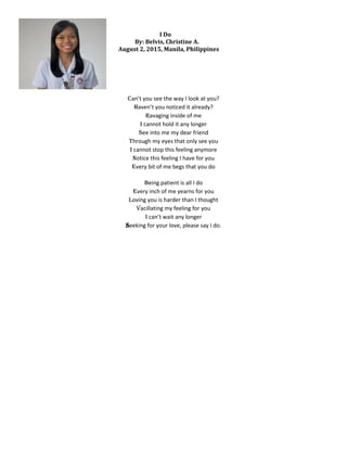 Belvis - Acrostic Poem | PDF