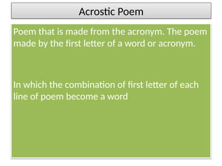 Acrostic Poem from your own lovely name.pptx