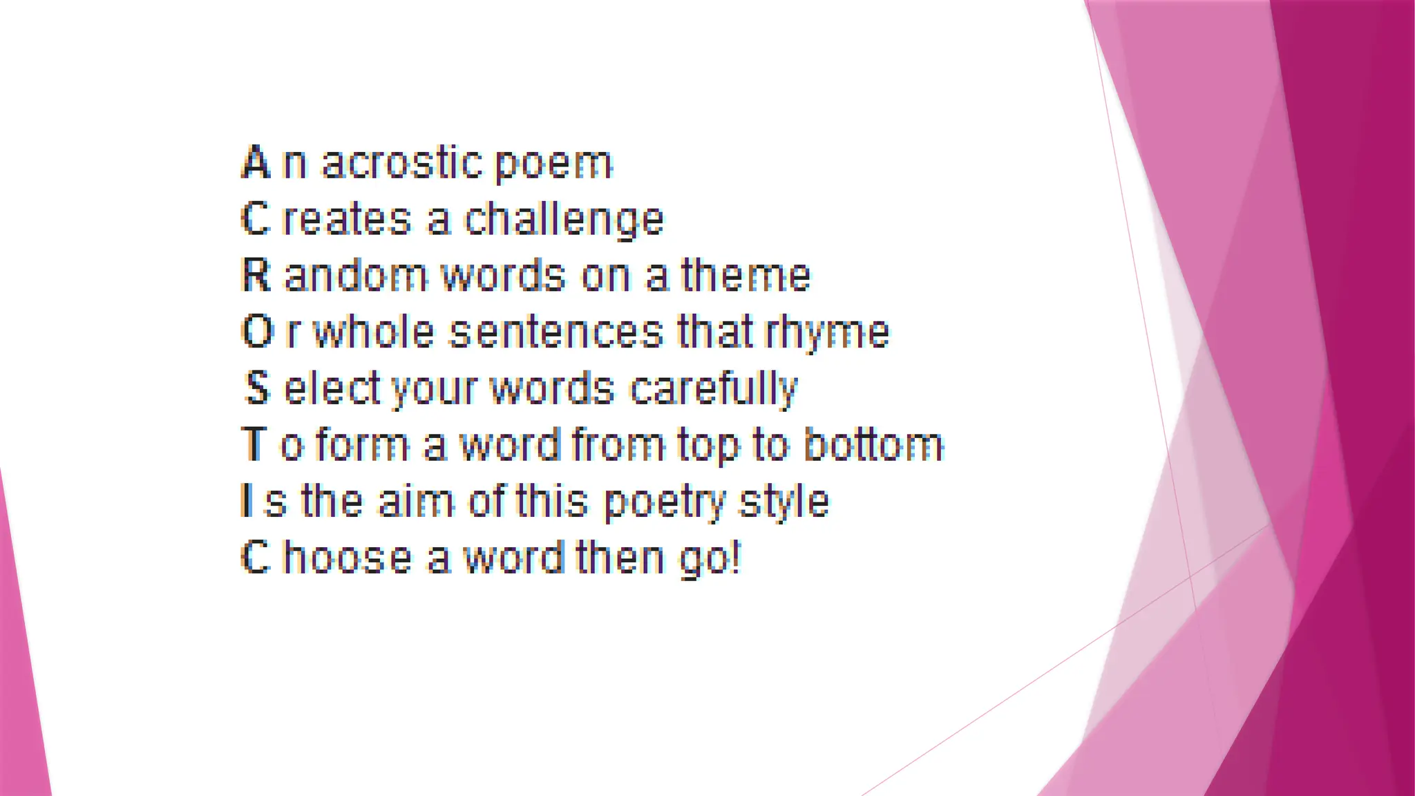 Acrostic Poem how-to Powerpoint Presentation | PPTX