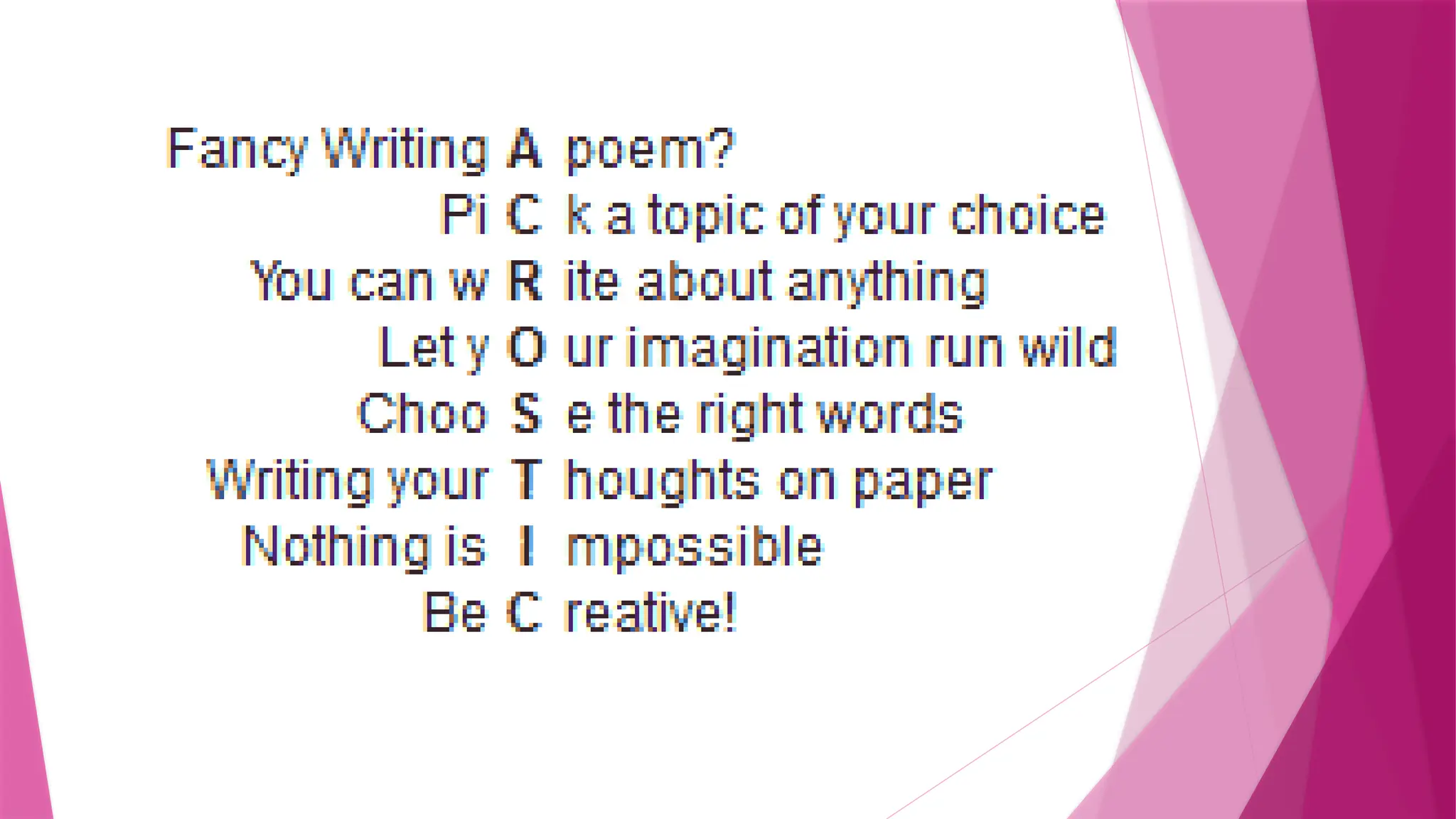 Acrostic Poem how-to Powerpoint Presentation | PPTX