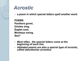 Acrostic poems | PPTX