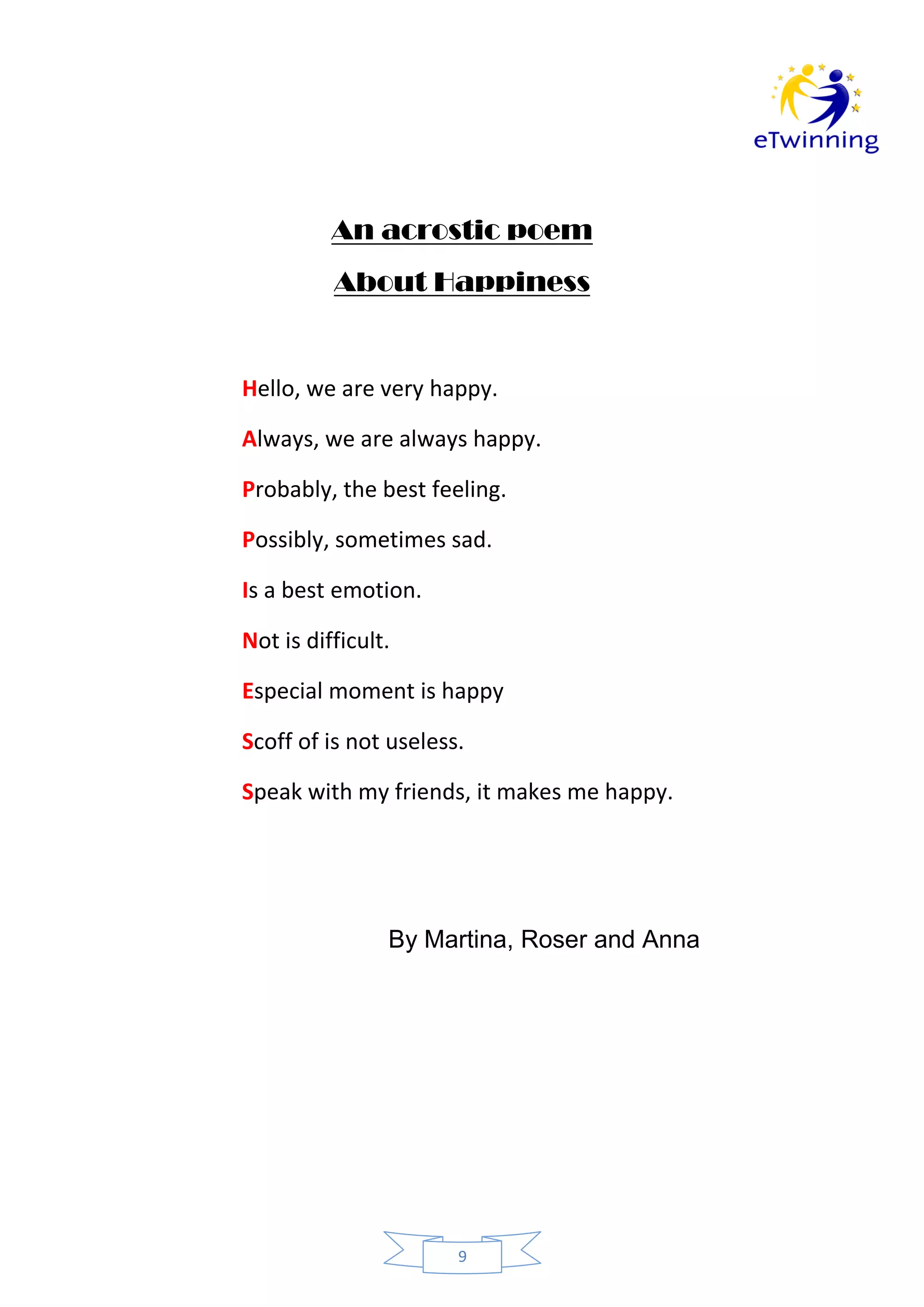 Acrostic poems about happiness | PDF