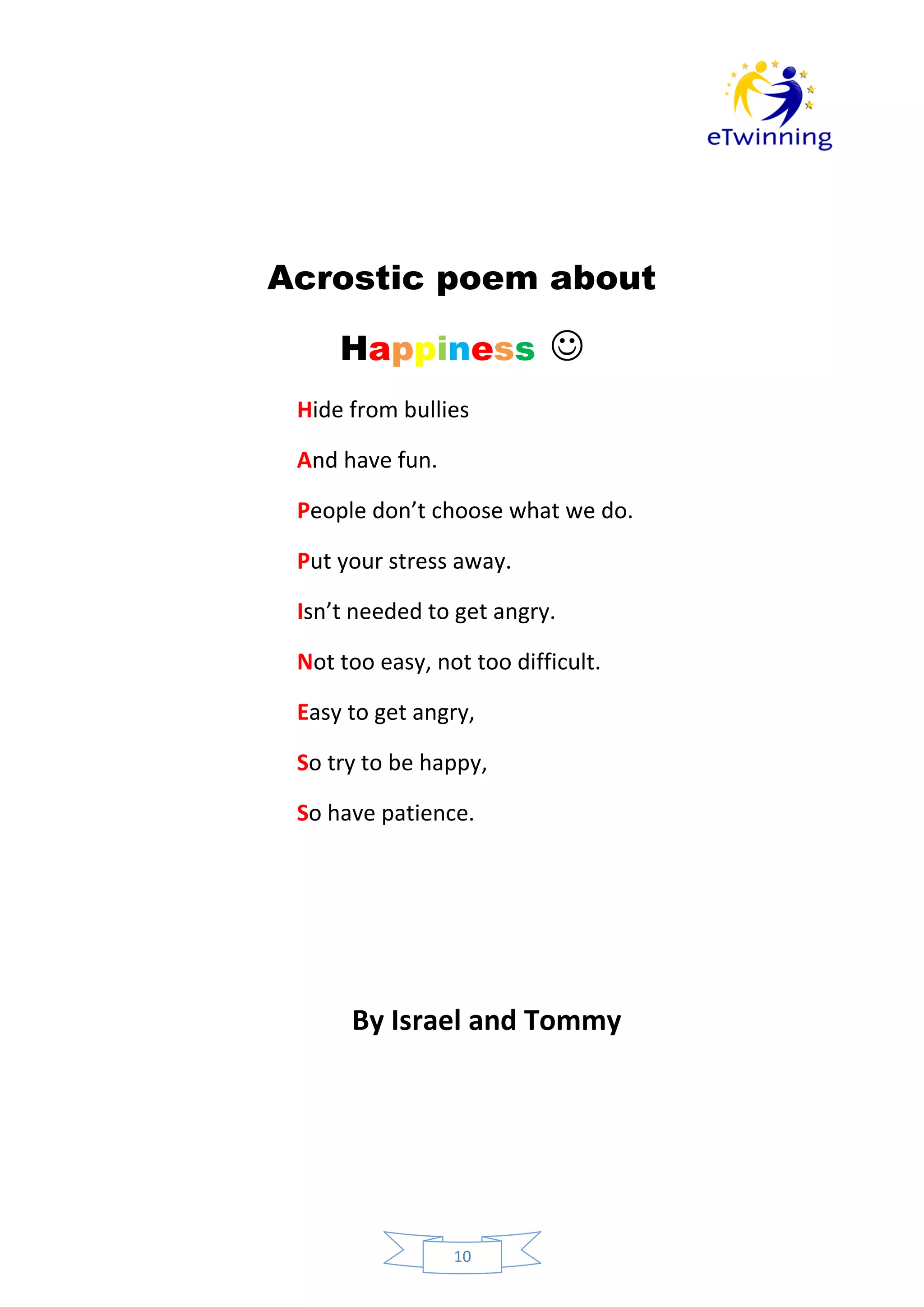 Acrostic poems about happiness | PDF