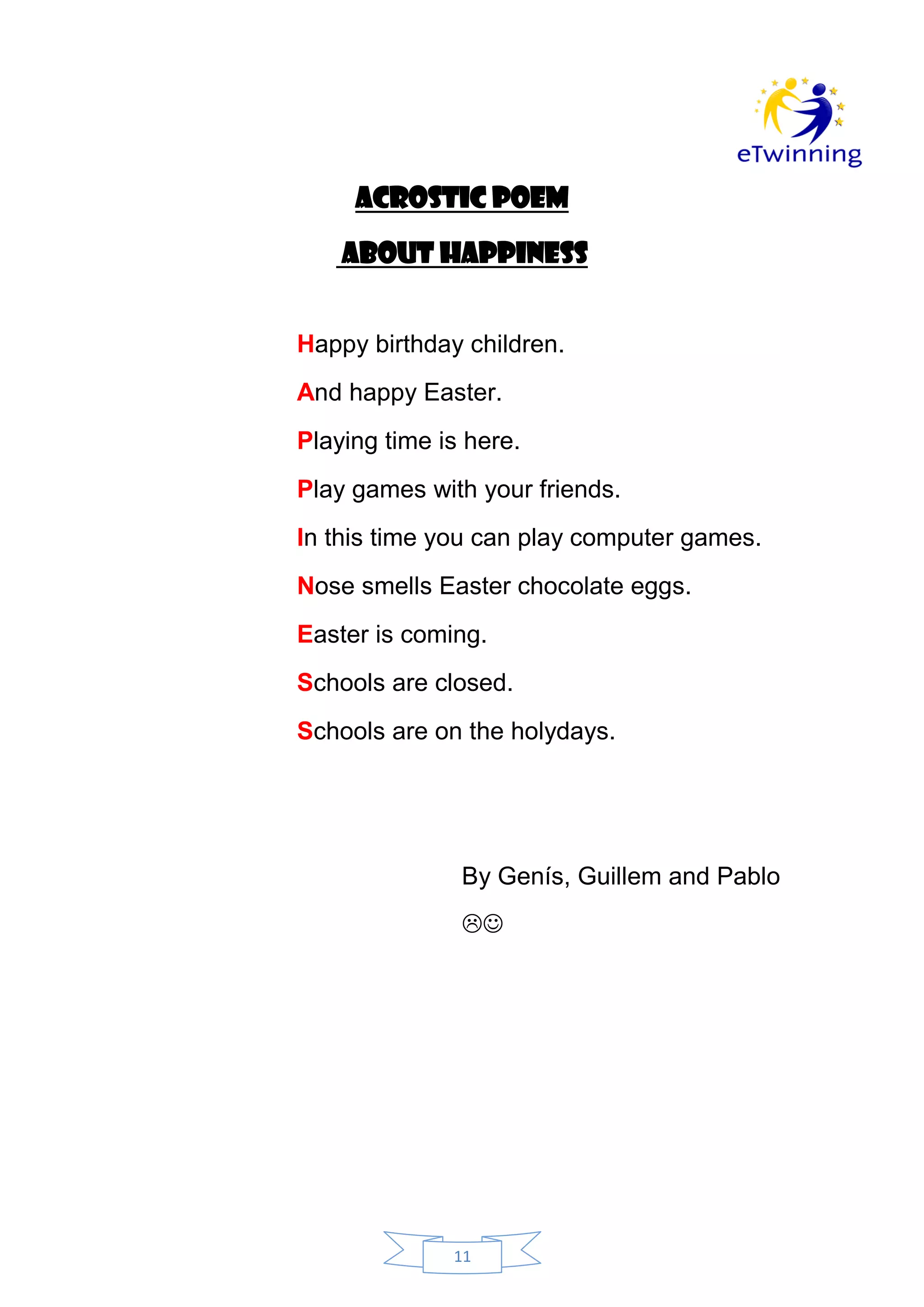 Acrostic poems about happiness | PDF