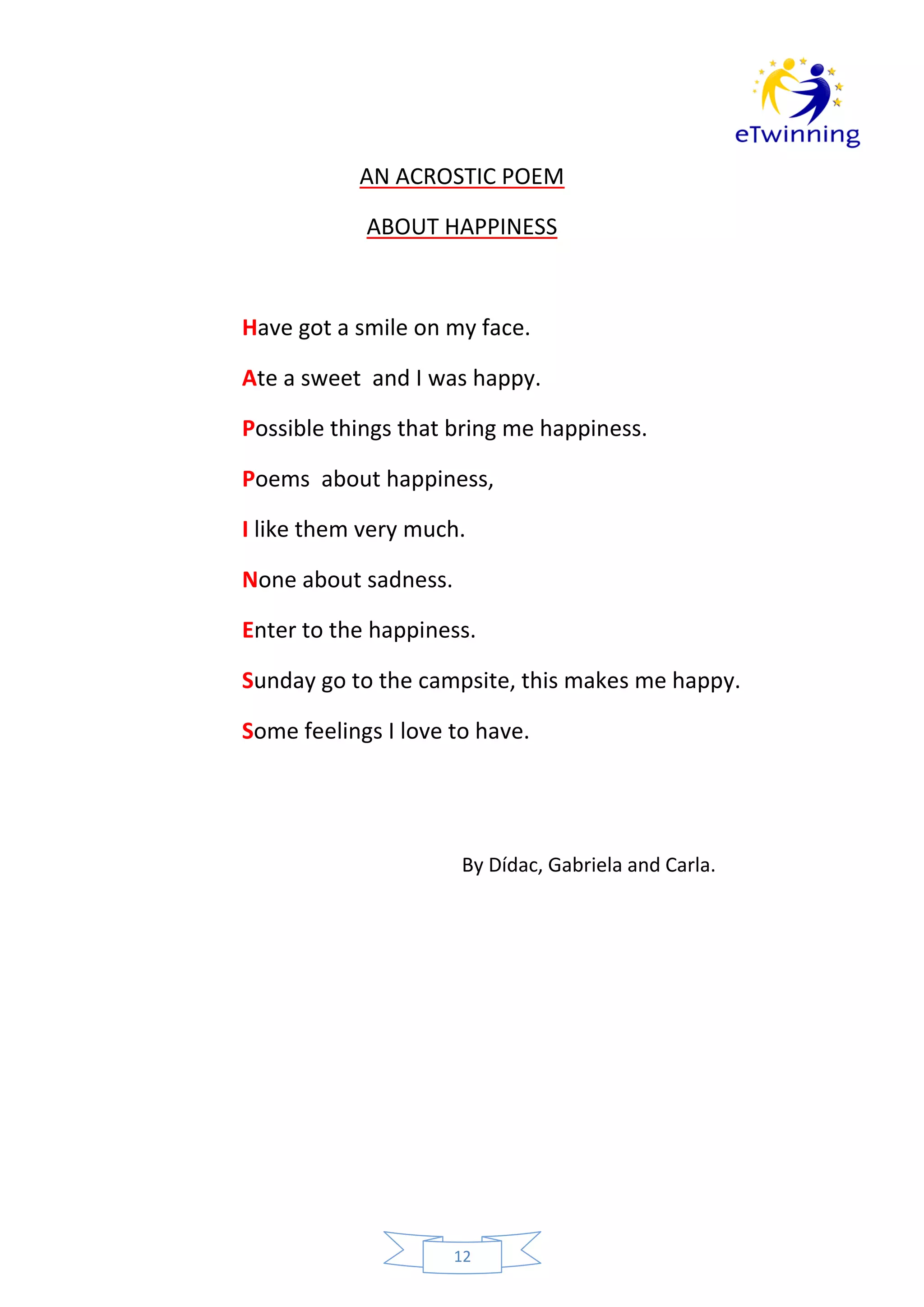 Acrostic poems about happiness | PDF