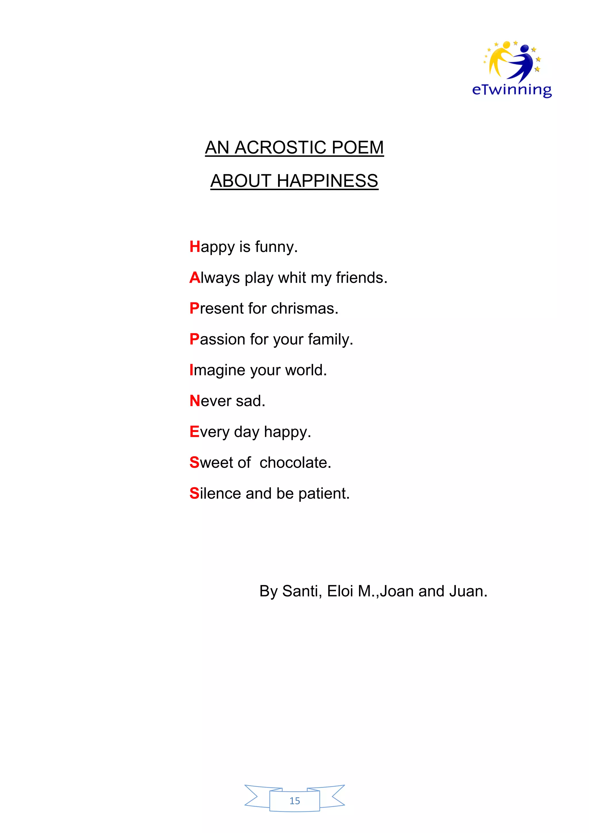 Acrostic poems about happiness | PDF