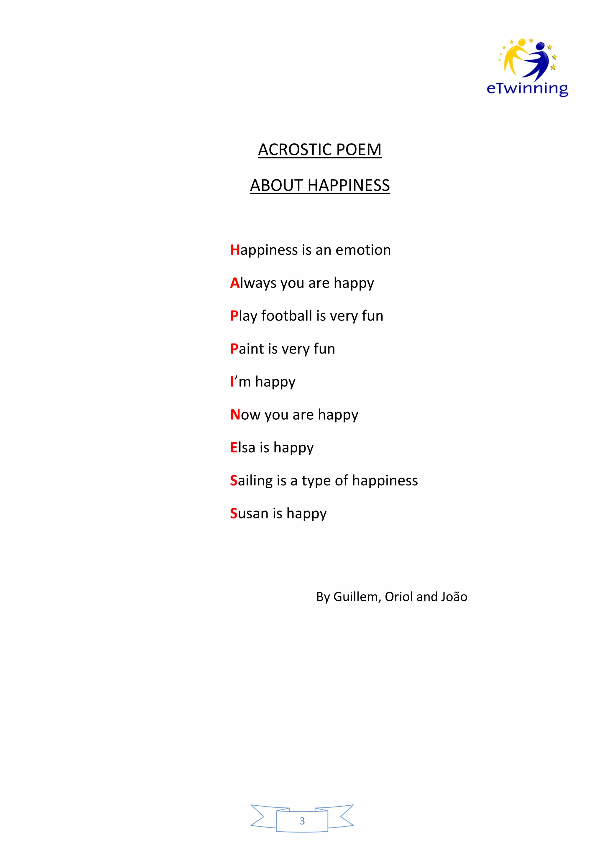 Acrostic poems about happiness | PDF