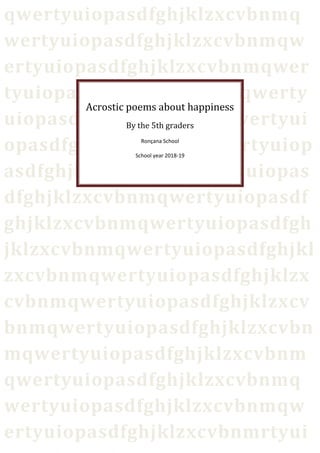 Acrostic poems about happiness | PDF