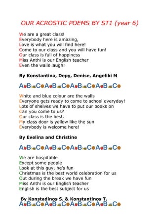 Acrostic poems by st1 | DOC