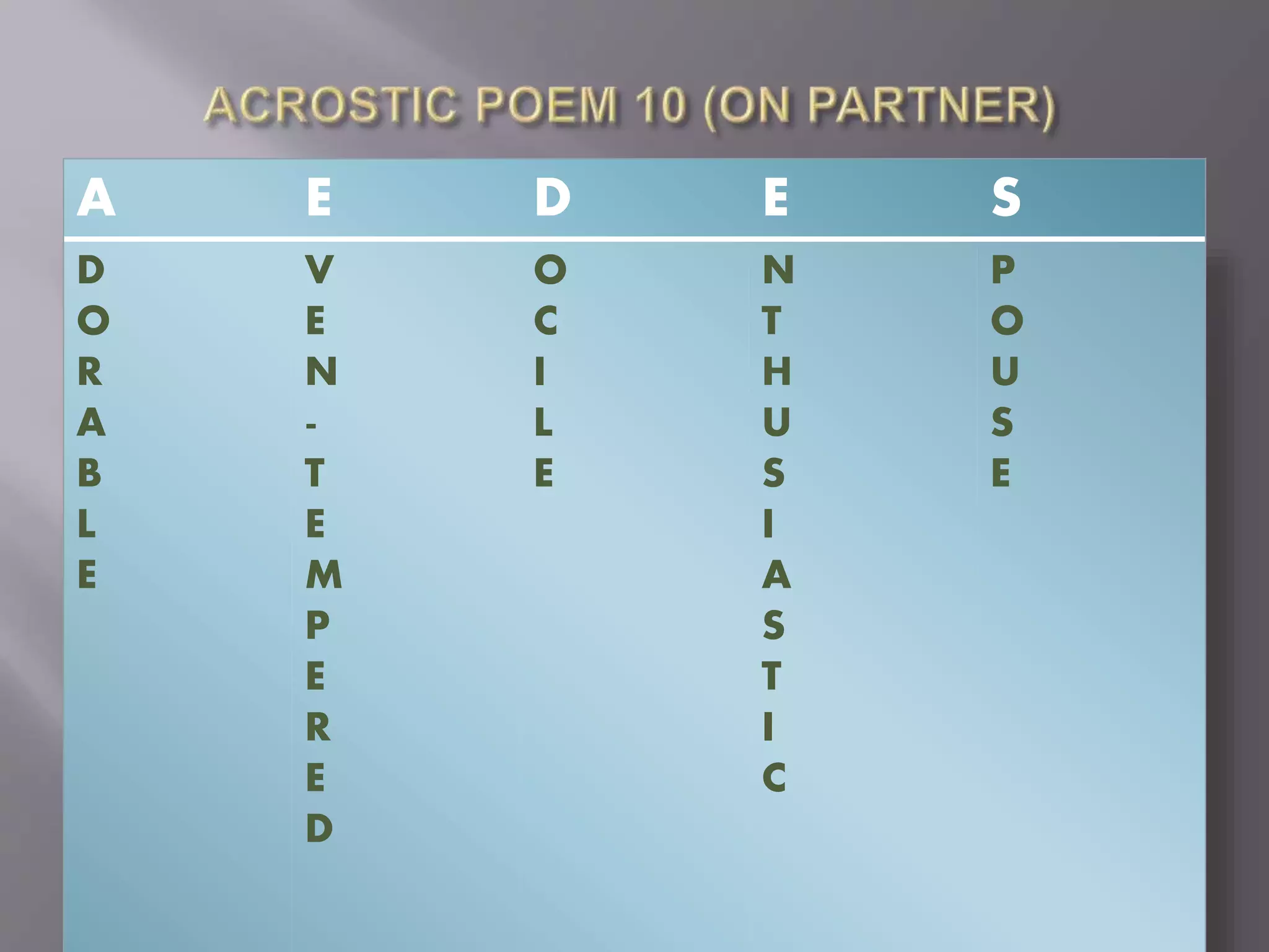 Acrostic poems on dengue patrol | PPTX