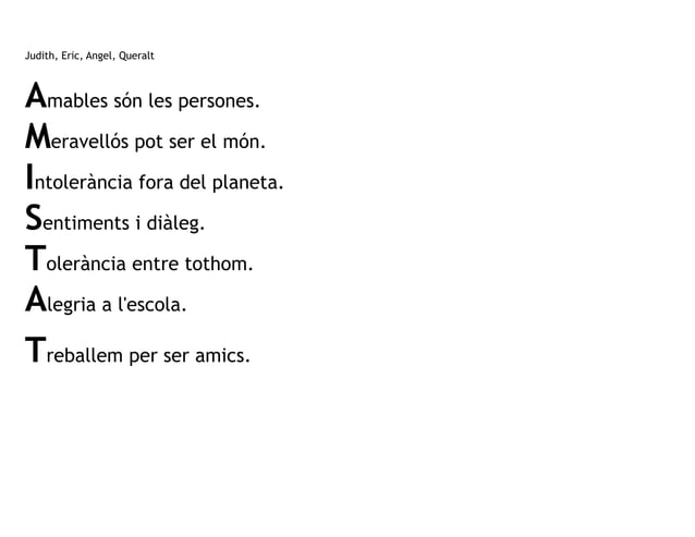 Acrostics de classe | DOCX