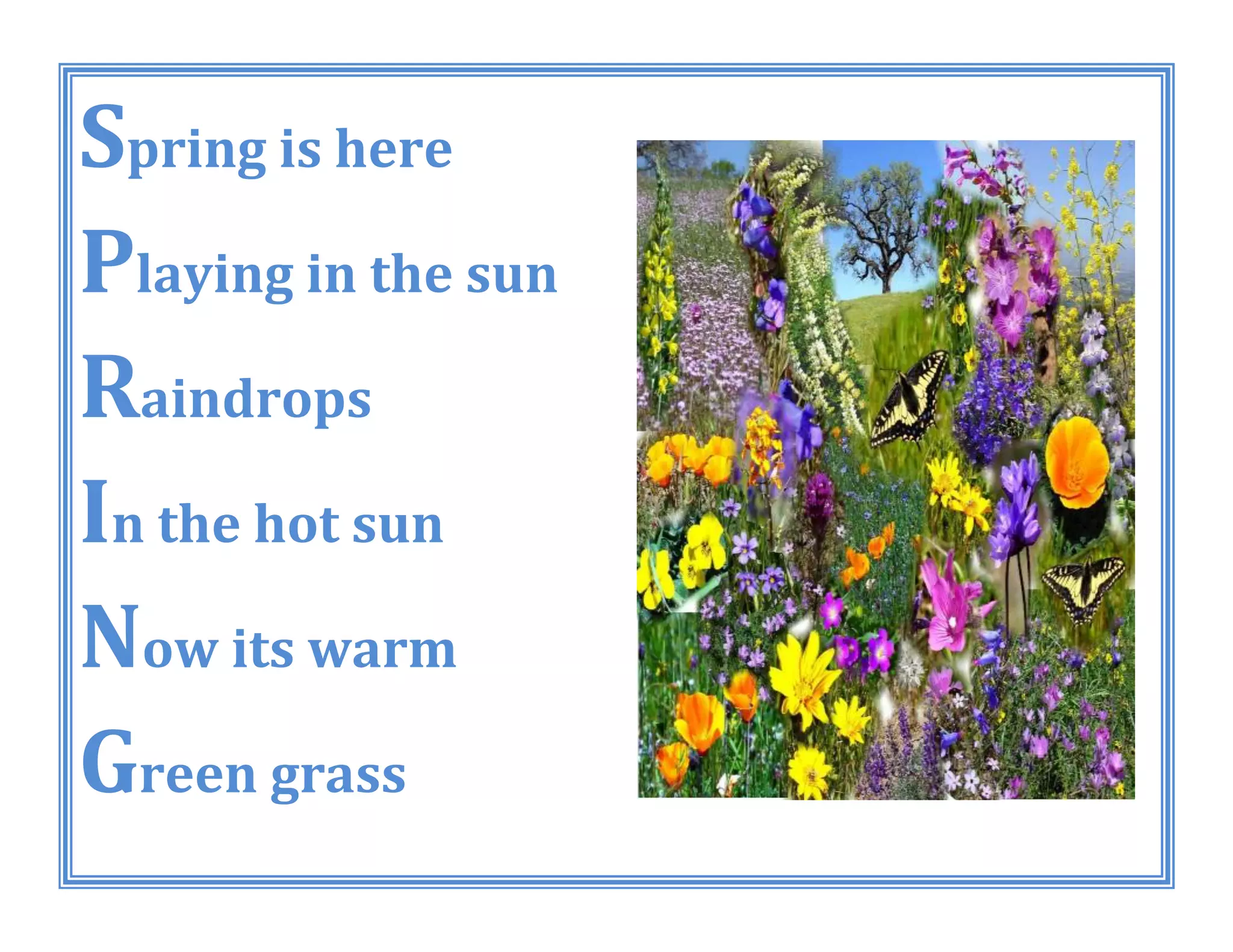 Acrostic Spring Poetry | PPT