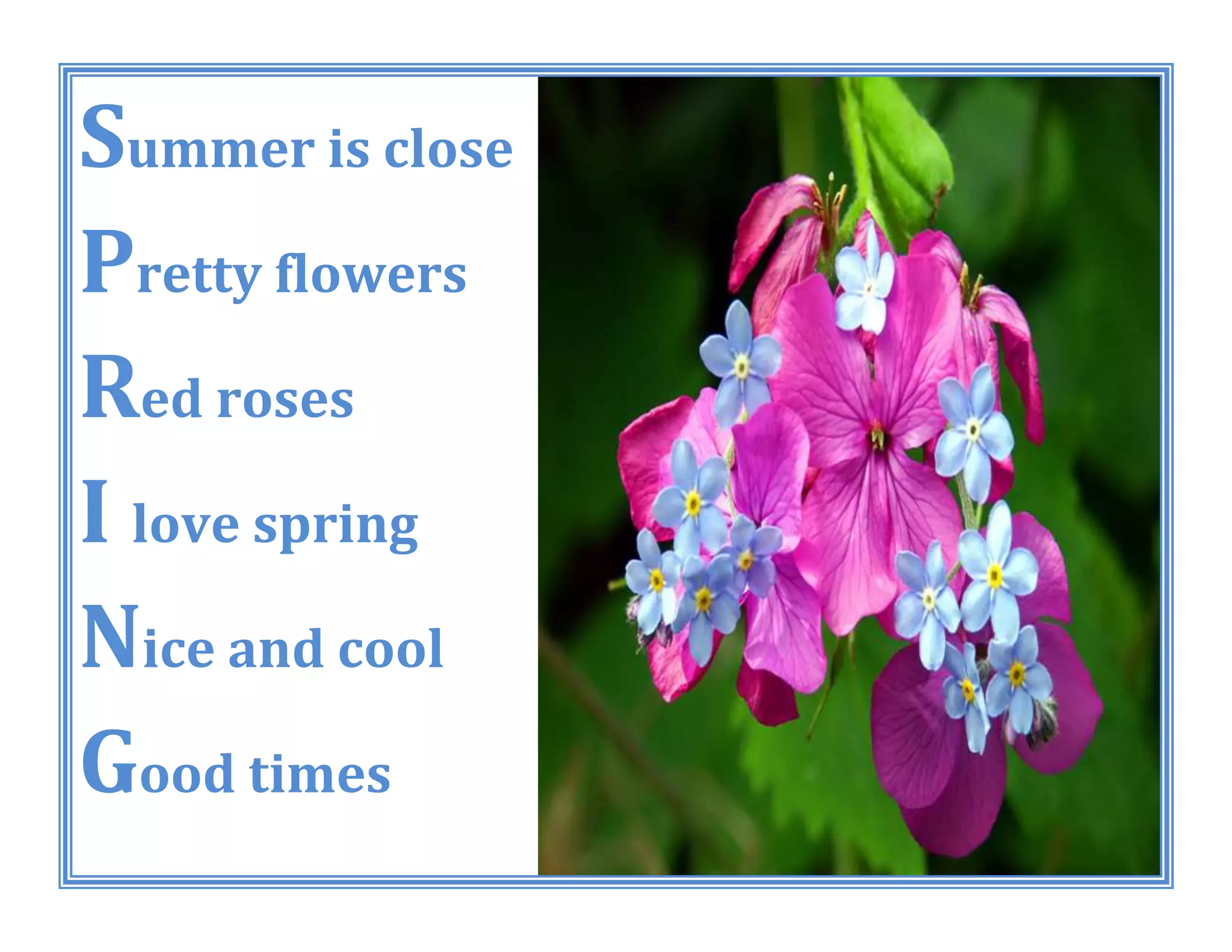 Acrostic Spring Poetry | PPT