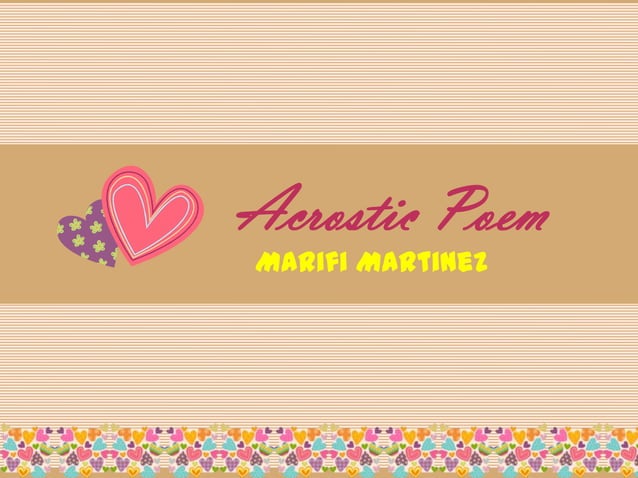 Acrotic poem | PPT