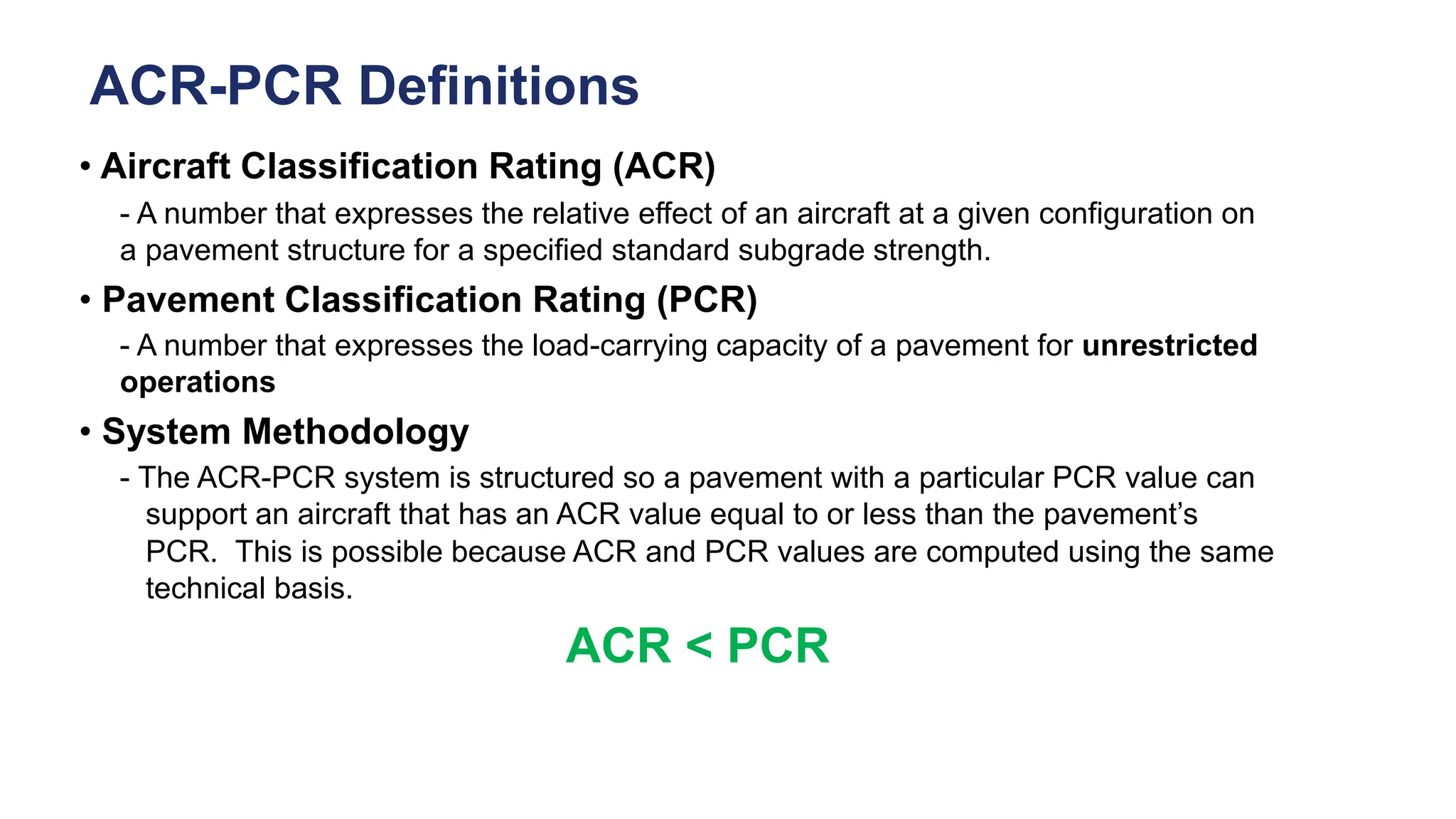CALCULATION OF ACR-PCR OF RUNWAY PAVEMENT | PPTX