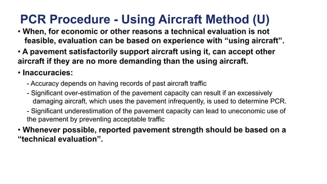 CALCULATION OF ACR-PCR OF RUNWAY PAVEMENT | PPTX | Aviation Industry ...