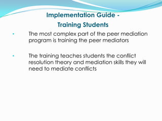 Acr presentation on peer mediators curriculum 10 9-13 | PPT