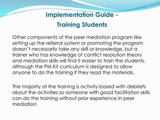 Acr presentation on peer mediators curriculum 10 9-13 | PPTX