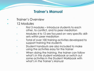 Acr presentation on peer mediators curriculum 10 9-13 | PPTX