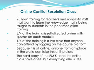 Acr presentation on peer mediators curriculum 10 9-13 | PPTX