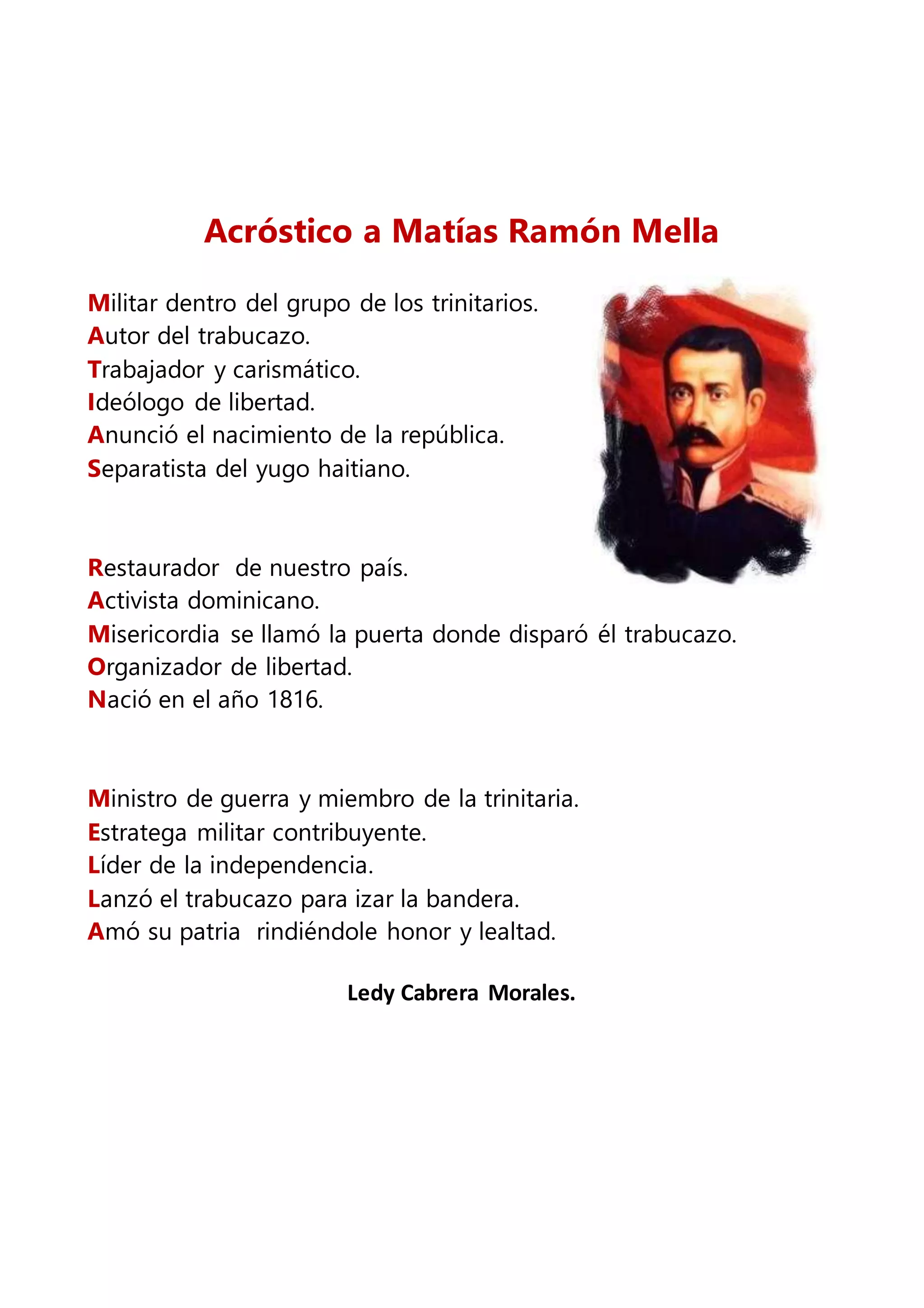 Acróstico a Matías Ramón Mella | DOCX