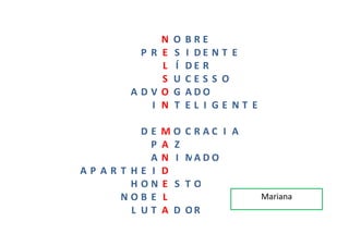 Acrósticos nelson mandela | PDF
