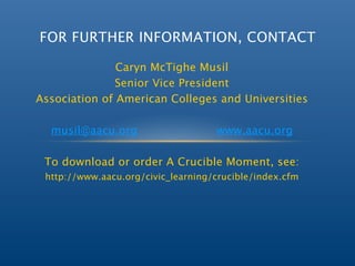 A Crucible Moment & High-Impact Practices | PPT