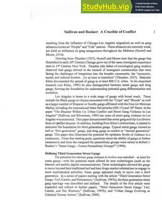 A Crucible Of Conflict Third Generation Gang Studies Revisited | PDF