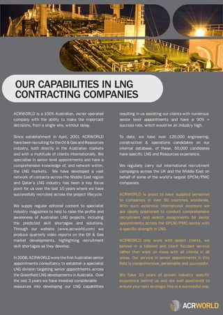 Acrworld Brochure - who we are - what we do | PDF