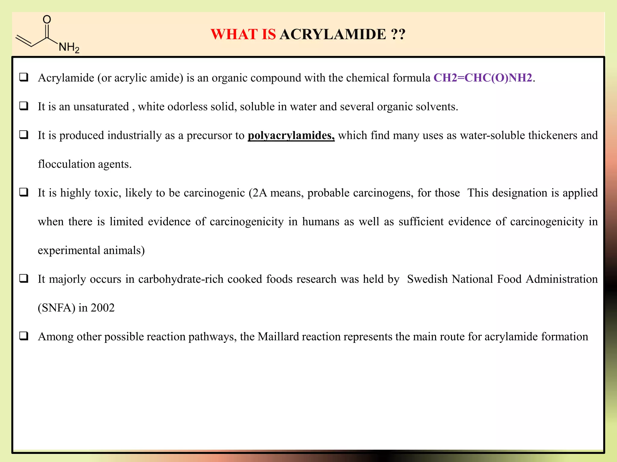 Acrylamide | PDF