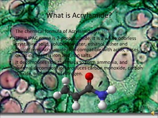 Acrylamide Presentation | PPT