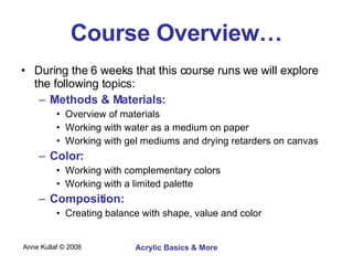 Acrylic Basics & More | PPT