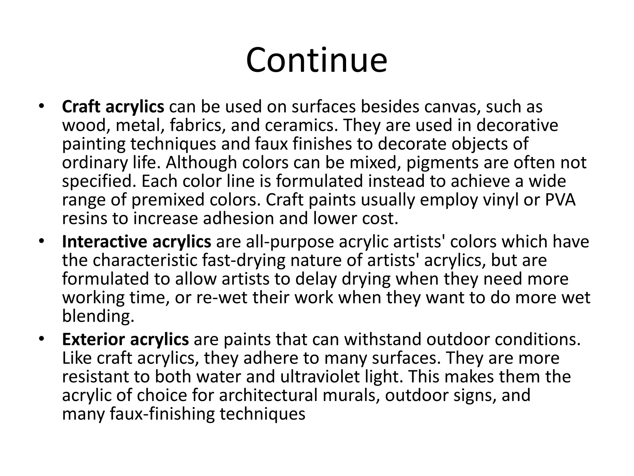 Acrylic enamel paints | PPTX