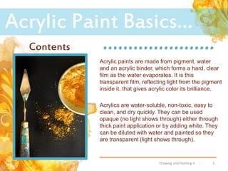 Acrylic Paint: Tools, Tips and Techniques | PDF