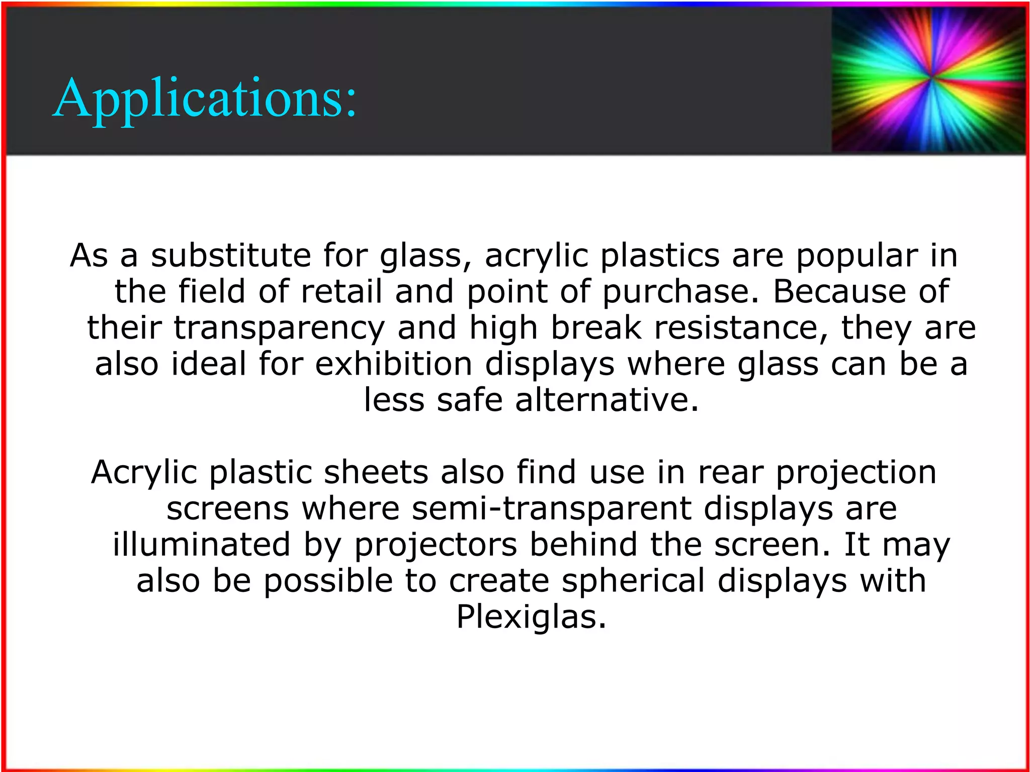 Acrylic plastic sheets | PPT