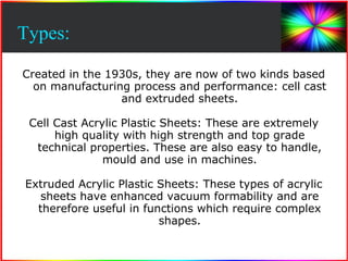 Acrylic plastic sheets | PPT