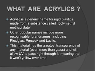 Acrylic Roofing | PPTX