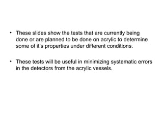 Acrylic Tests | PPT