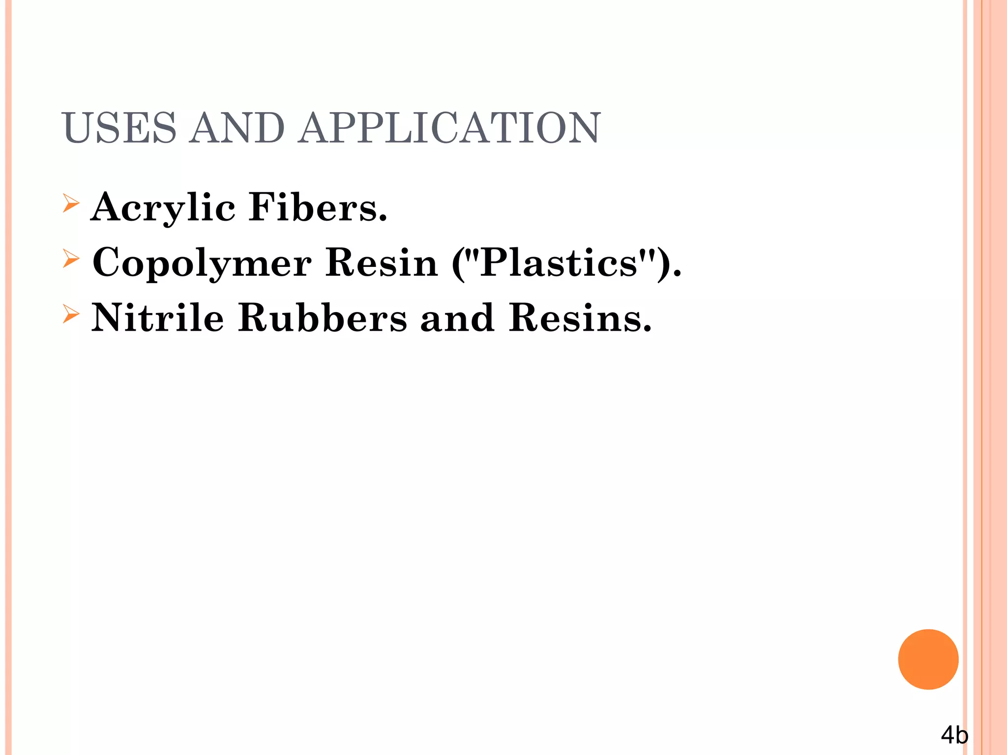 Production of Acrylonitrile from the ammoxidation of propylene | PPT