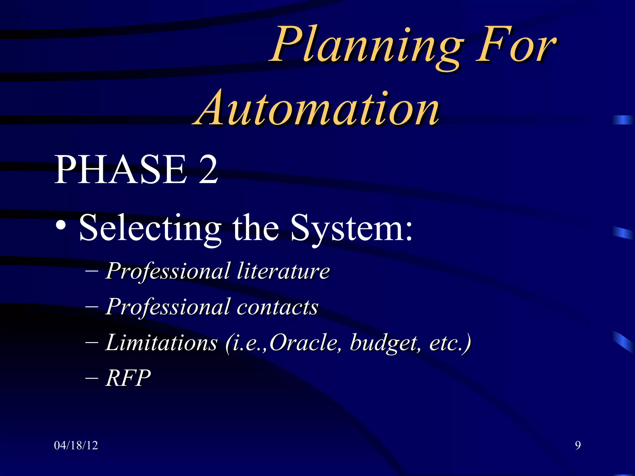 Why automate your library | PPT
