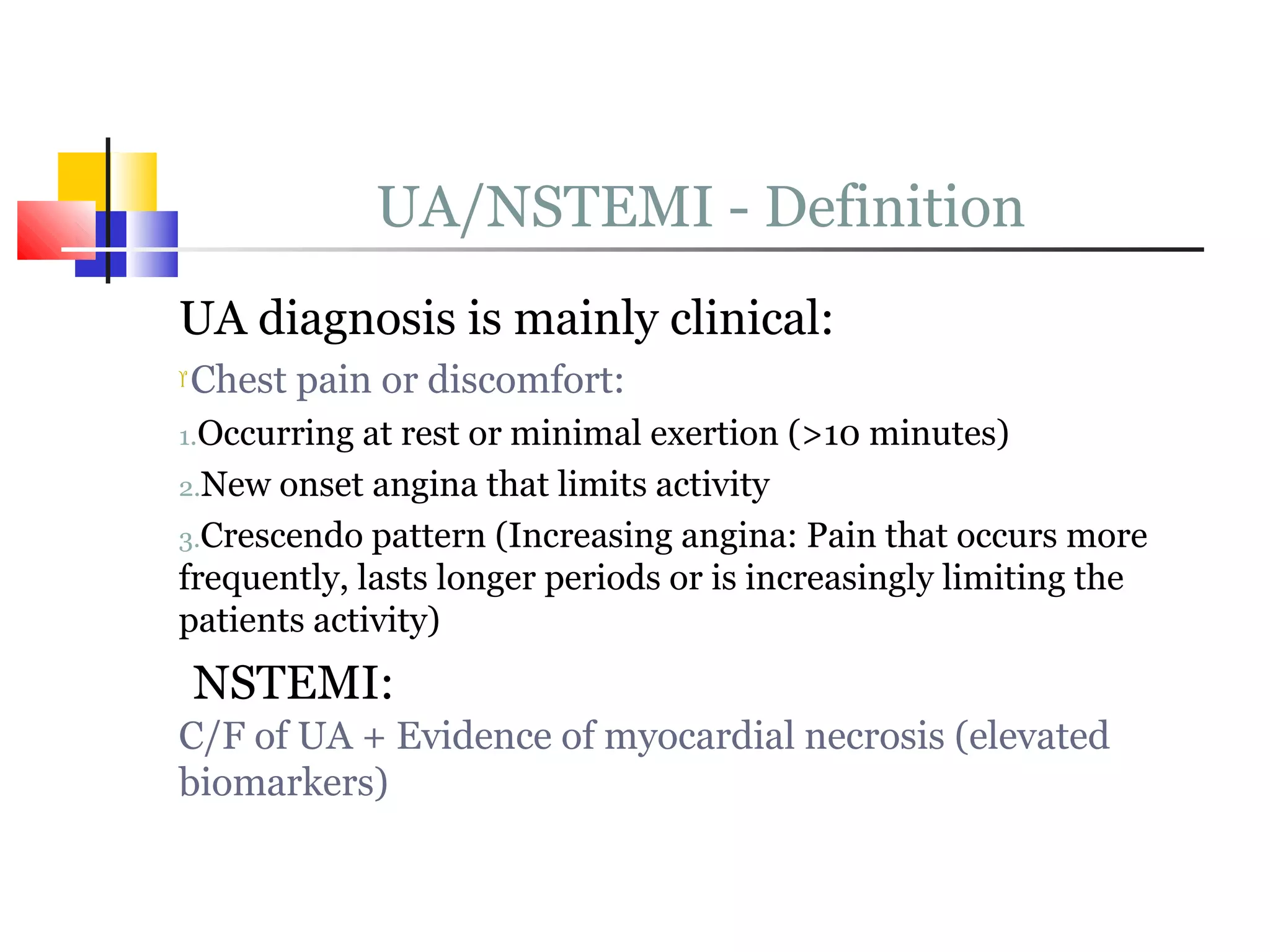 ACUTE CORONARY SYNDROME | PPT
