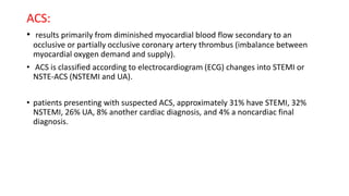 Acute Coronary syndrome - Pharmacotherapy | PPTX