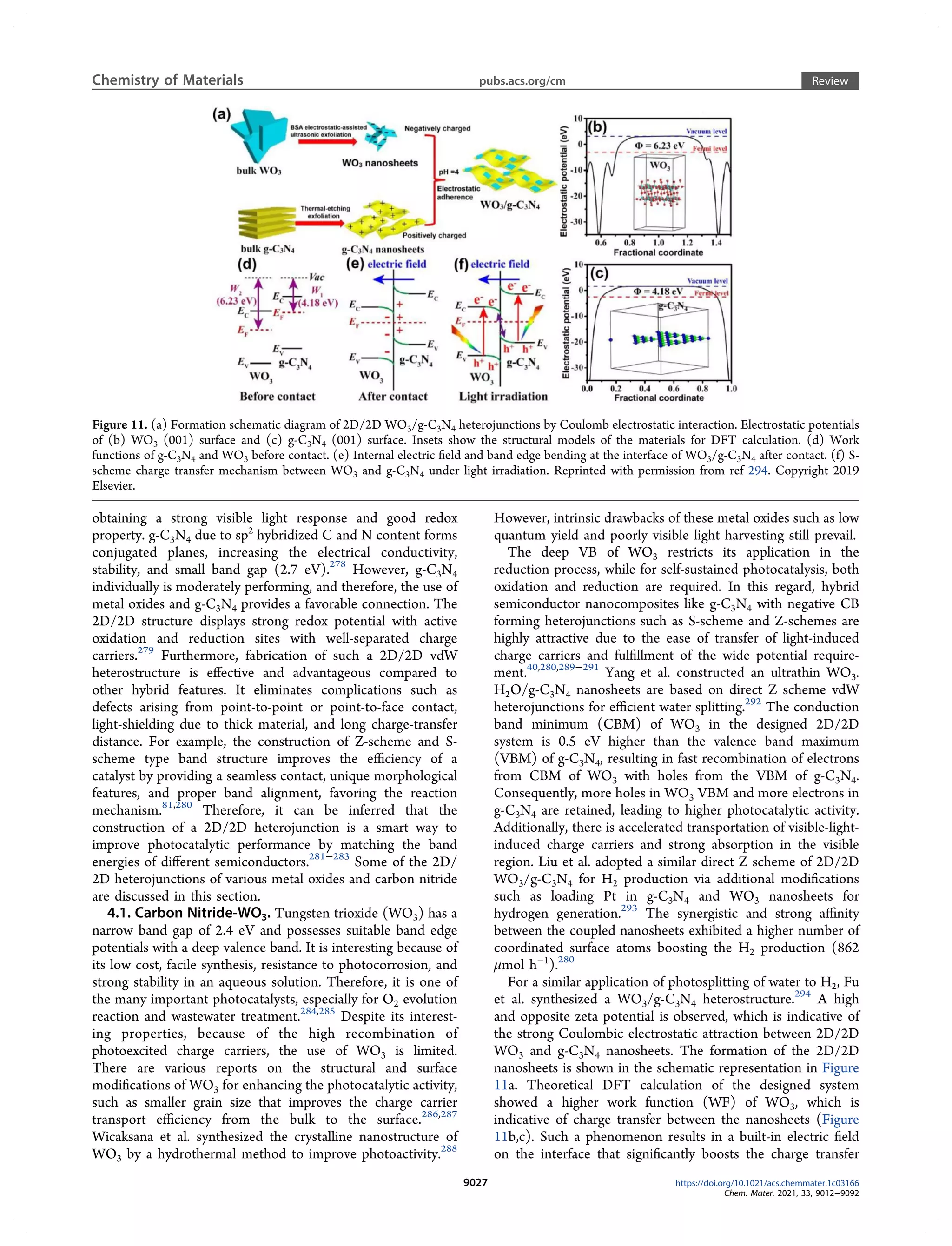 Boosting Photocatalytic Activity Using Carbon Nitride Based 2D/2D van der Waals Heterojunctions ...