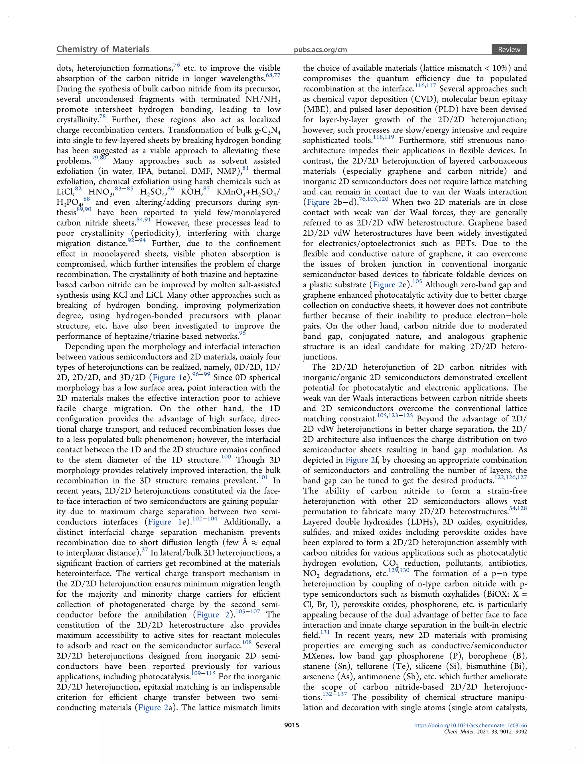Boosting Photocatalytic Activity Using Carbon Nitride Based 2D/2D van der Waals Heterojunctions ...