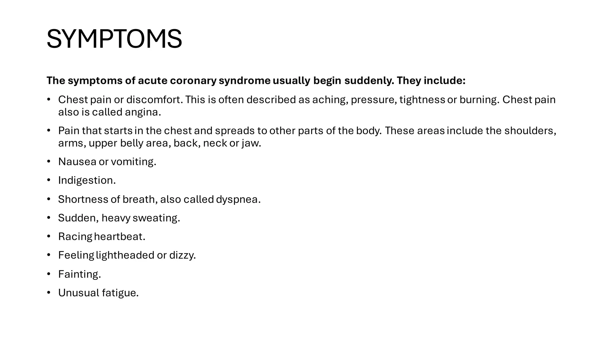 ACUTE CORONARY SYNDROME PRESENTATION FOR UNIVERSITY | PDF