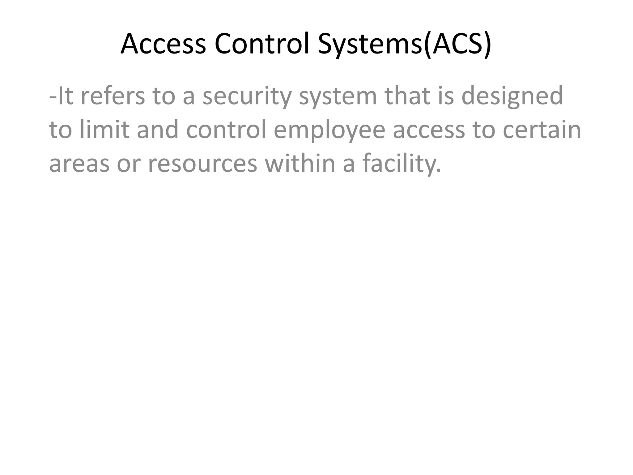 Access Control systems with Artificial intelligence | PPTX