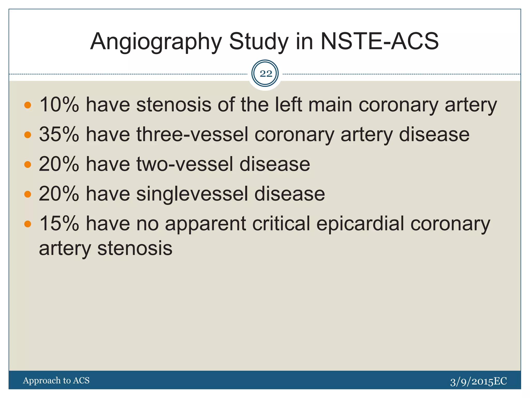 ACS-3.pptx | Heart and Cardiovascular Diseases | Diseases and Conditions