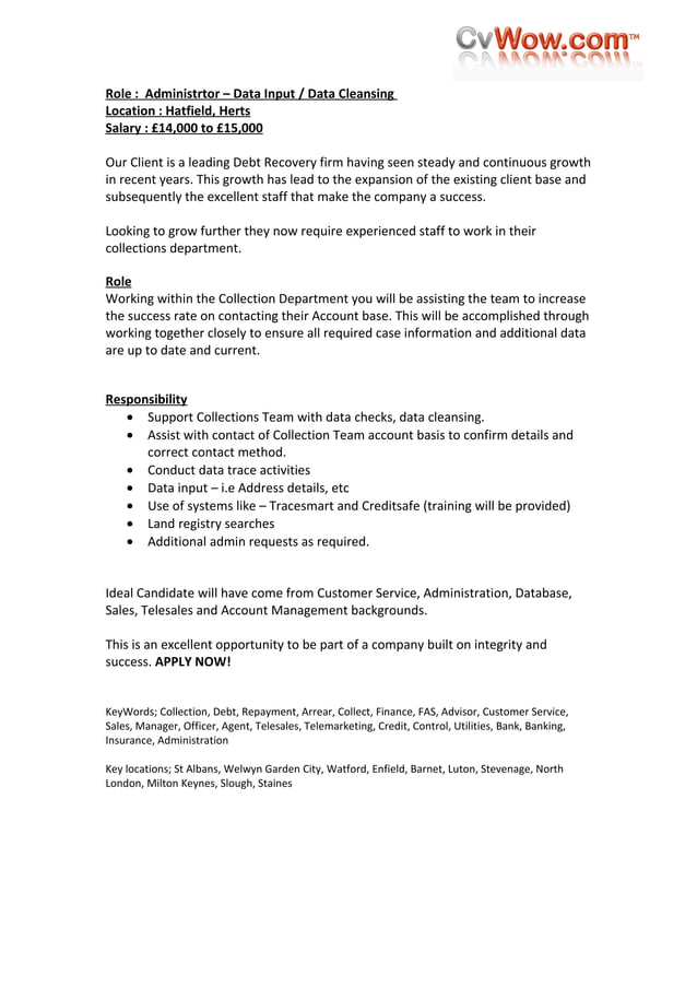 Administrator Data Entry Pdf