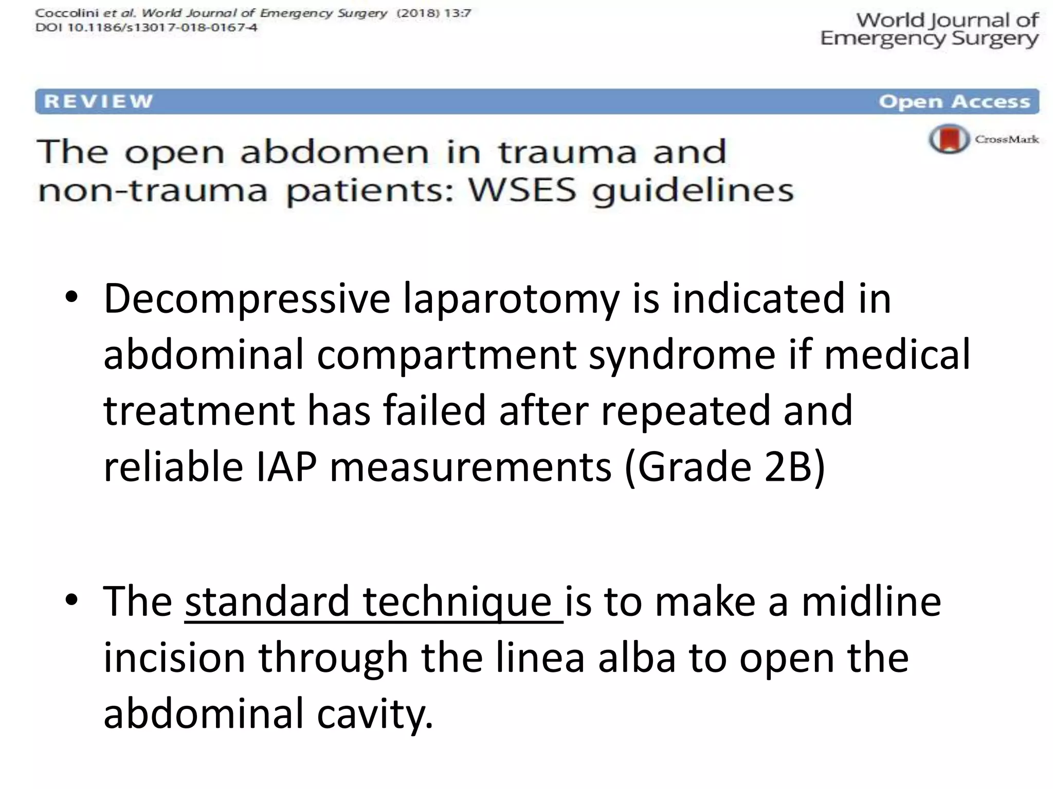 Abdominal Compartment Syndrome | PPTX