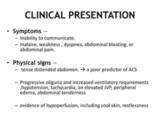 Abdominal Compartment Syndrome | PPTX